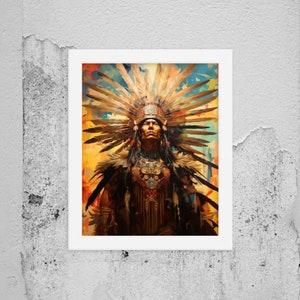Aztec God Poster Art Aztec King Mayan Warrior Native American Framed - Etsy