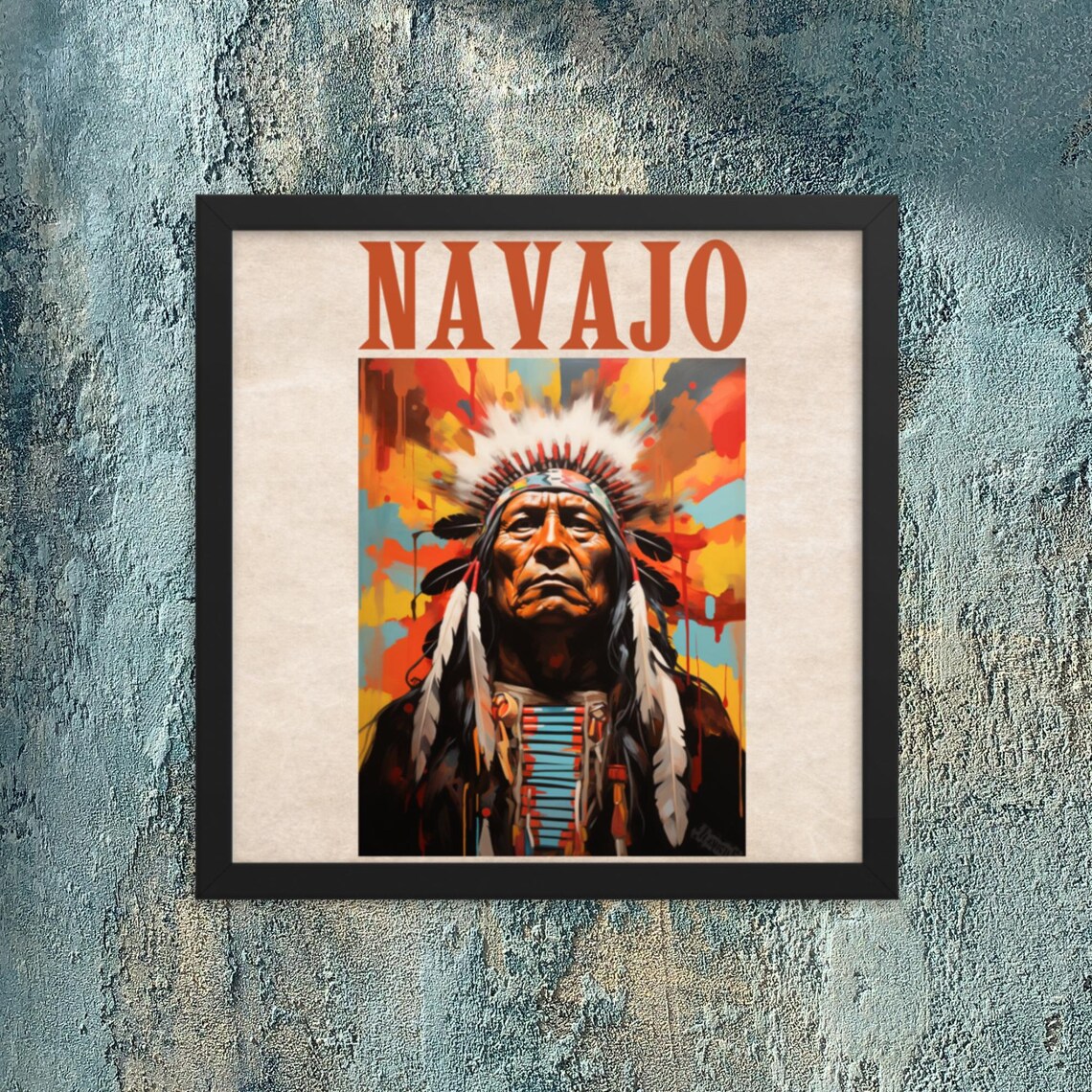 Navajo Indian Poster - Framed Art | Native American Indian Print - Etsy