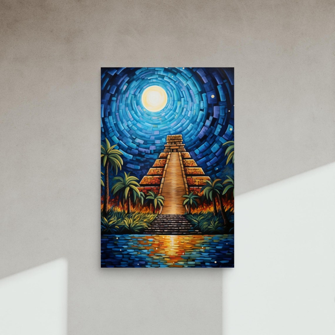 Aztec Aztlan Pyramid Poster Art Mayan, Incan Temple Print - Etsy