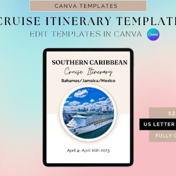 Canva Cruise Template - Etsy