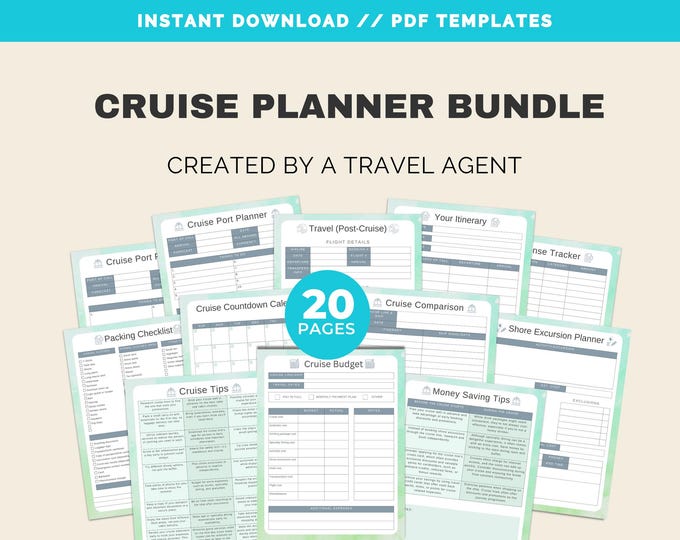 Cruise Planner, Cruise Planning Kit Printable, Cruise Planner Printable ...