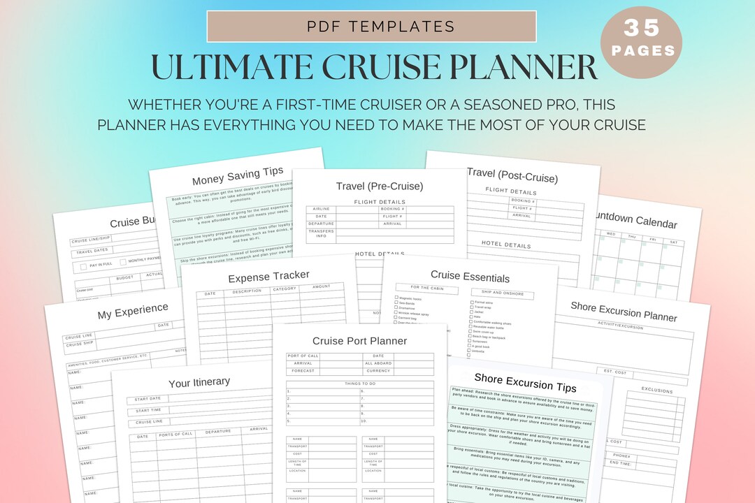 Cruise Planner Bundle, Printable Cruise Planning Guide, Cruise Tips ...