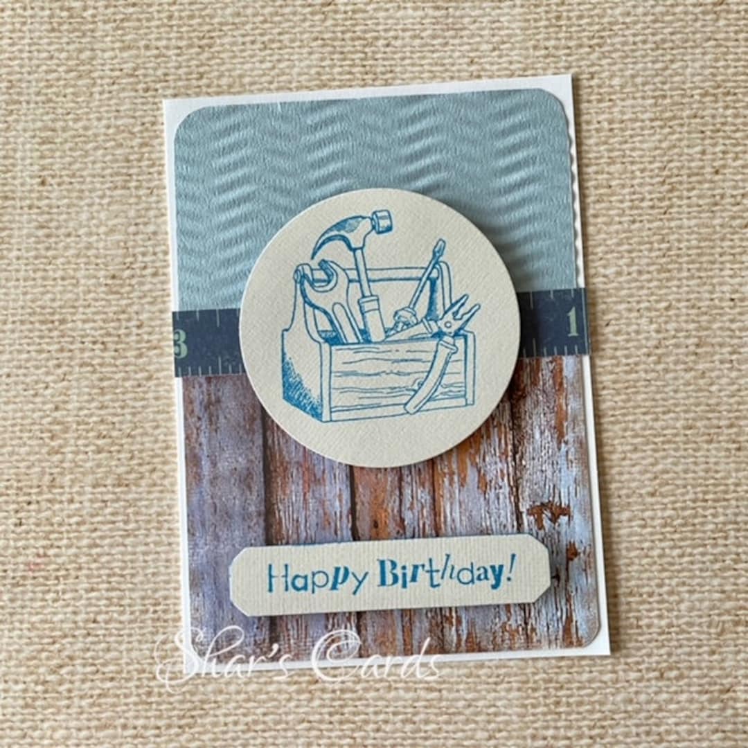 Male Birthday Card TOOLBOX Tradie Tradesman Handyman With - Etsy