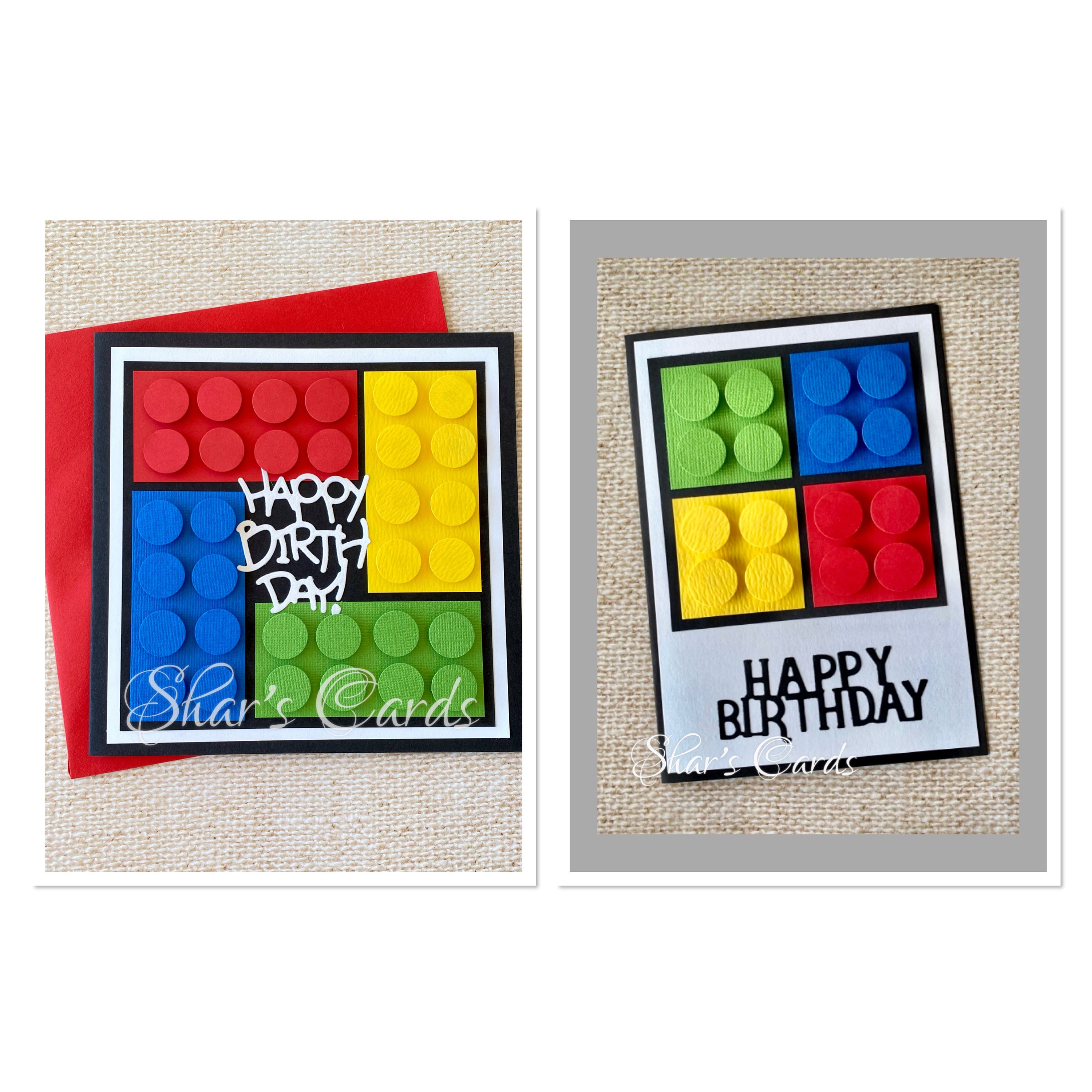 Building BLOCKS Theme Birthday Card, Primary Colour Bricks, Boy Girl ...