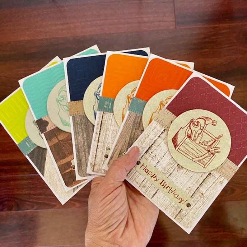 Male Birthday Card, TOOLBOX Tradie Toolkit Tradesman Handyman With ...