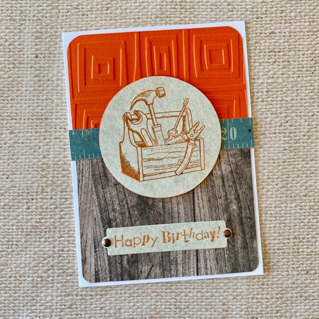 Male Birthday Card, TOOLBOX Tradie Toolkit Tradesman Handyman With ...