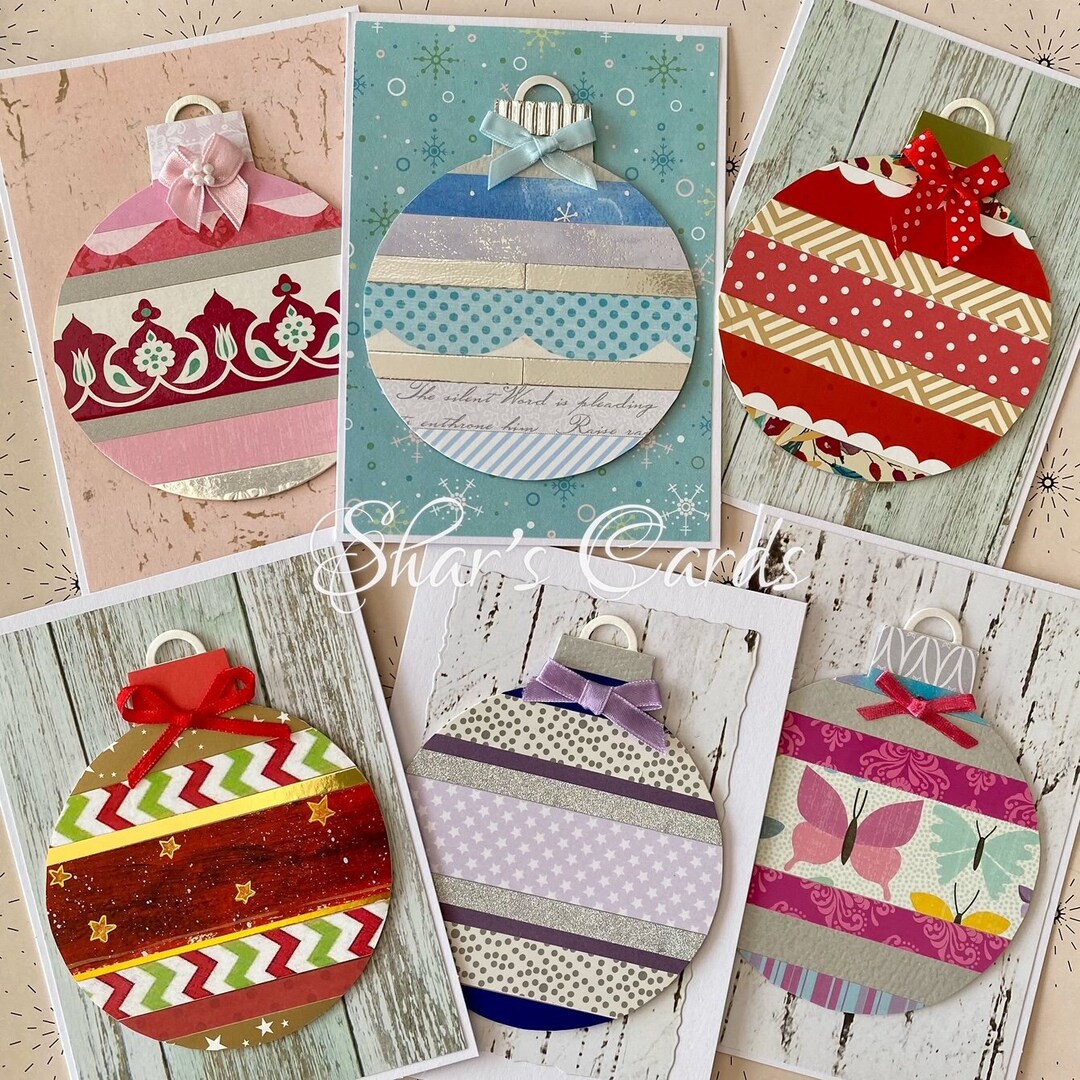 CHRISTMAS Bauble Cards BULK Pack Holiday Greeting Card - Etsy
