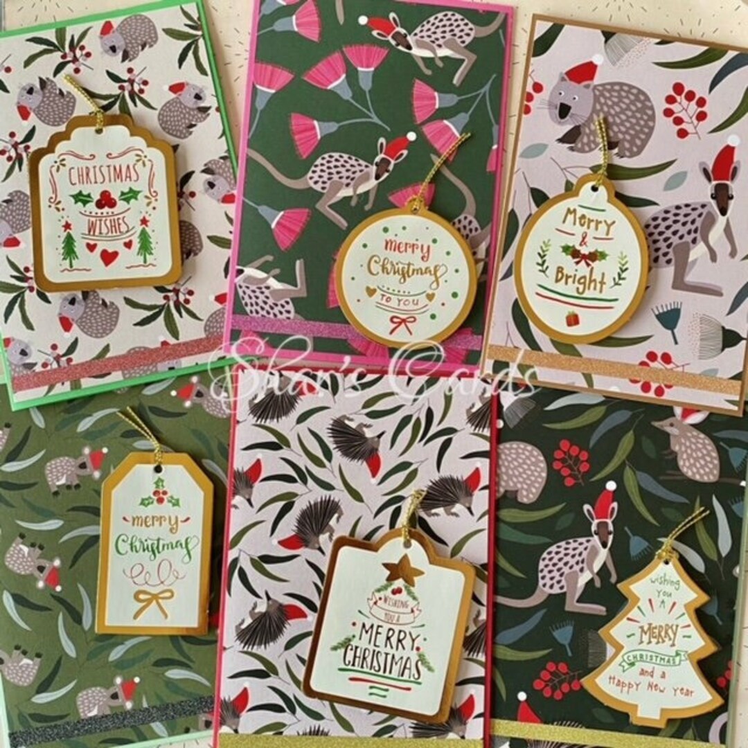 Australian Animals CHRISTMAS CARDS, Cute Festive Greeting Cards, Aussie ...