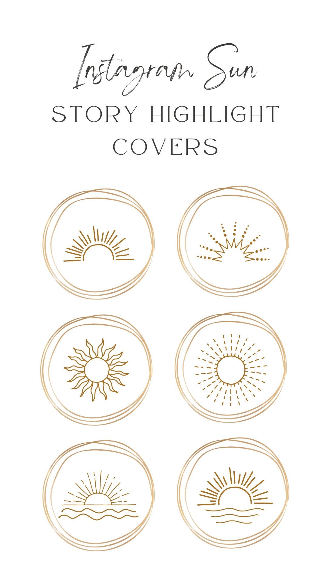 Instagram Sun Highlight Story Cover - Etsy