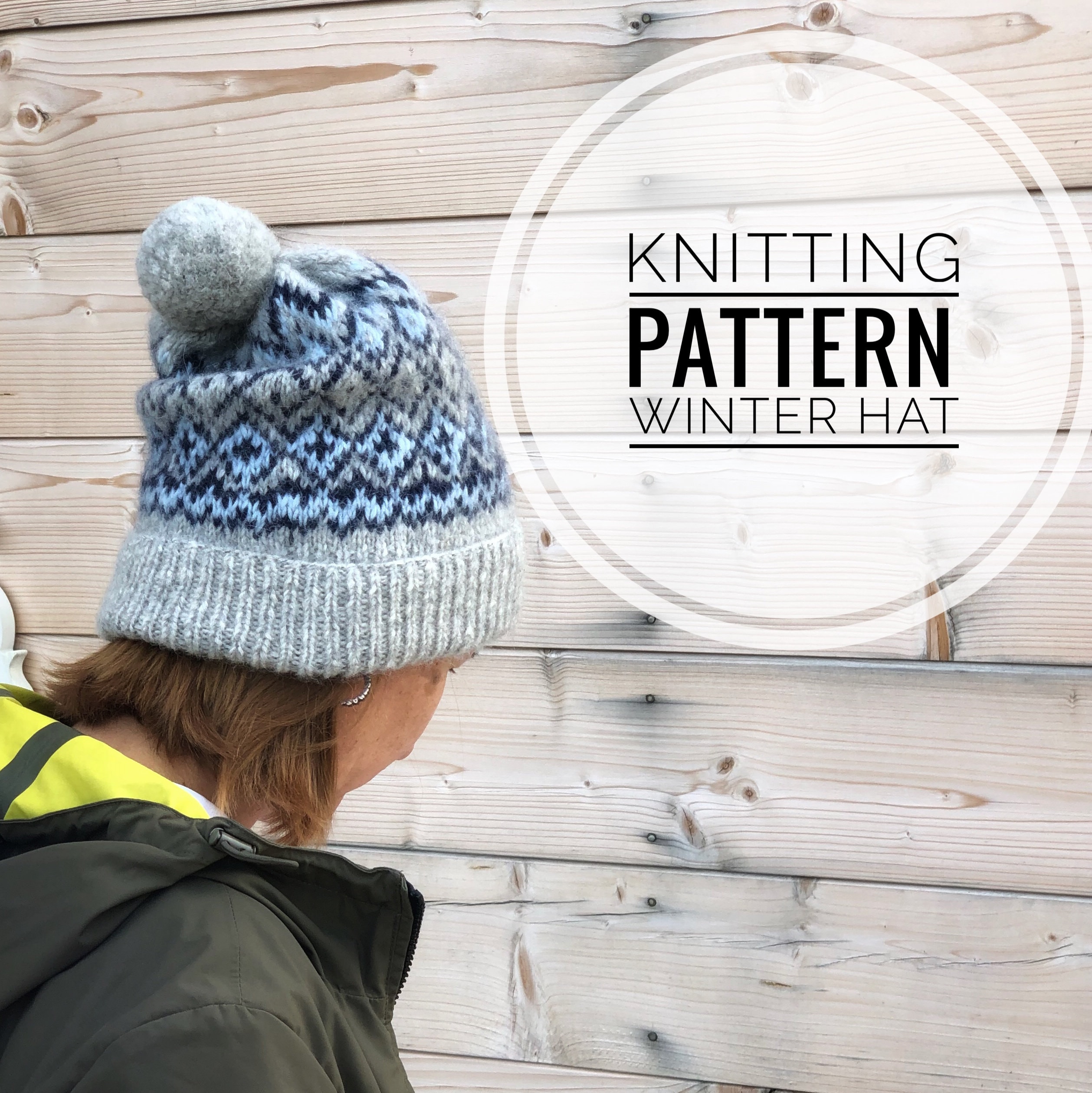 Easy Knit Pattern Hat Knitting Pattern Scandinavian Winter - Etsy