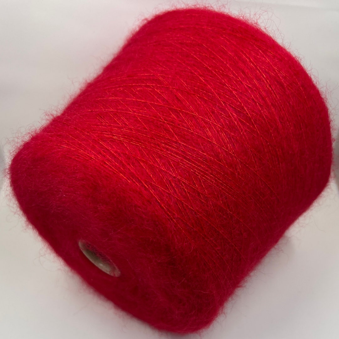 Kid Mohair Yarn - 100 G/ 850m - 75/25% Kid Mohair/silk, Yarn on Cone ...