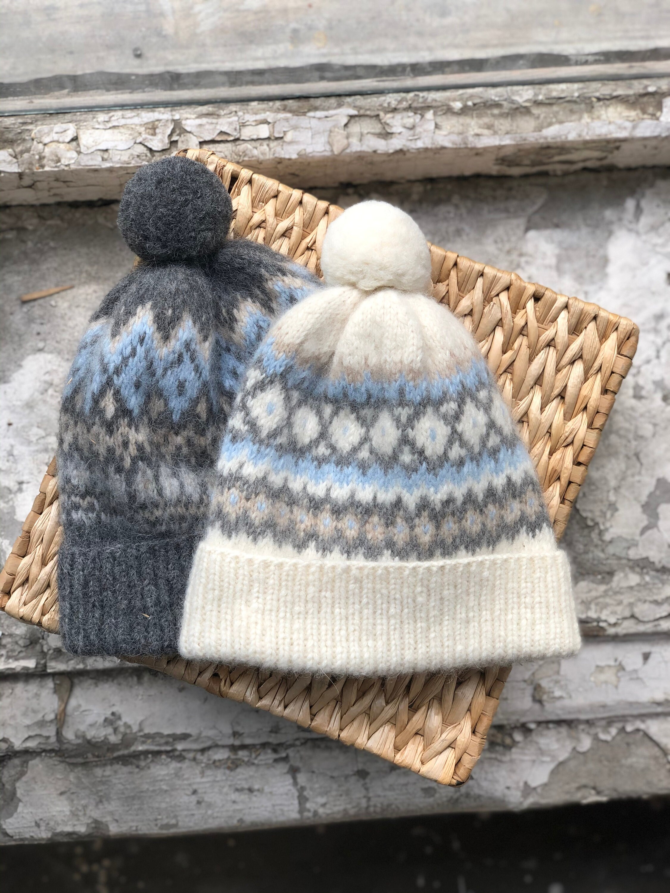 Easy Knit Pattern Hat Knitting Pattern Scandinavian Winter - Etsy