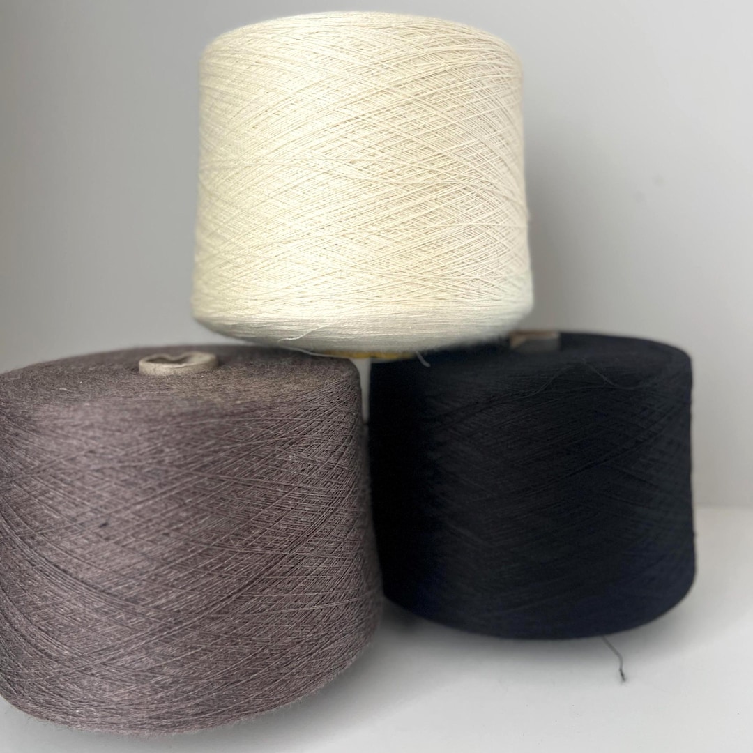 Merino Silk Yarn on Cone Italian Hand Knitting Machine Knitting Crochet ...