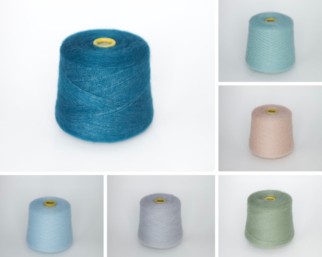 Kid Mohair Yarn 70/30% Kid Mohair/silk, Luxury Glossy Fluffy Knitting ...