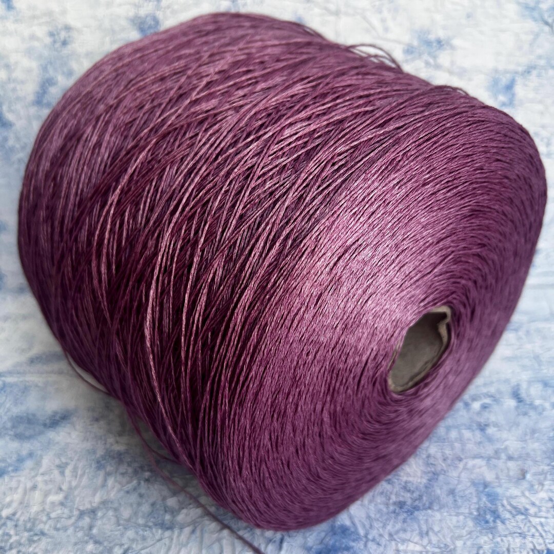 Linen Fine Yarn on Cone, 100% Linen Italian Yarn for Hand Knitting ...