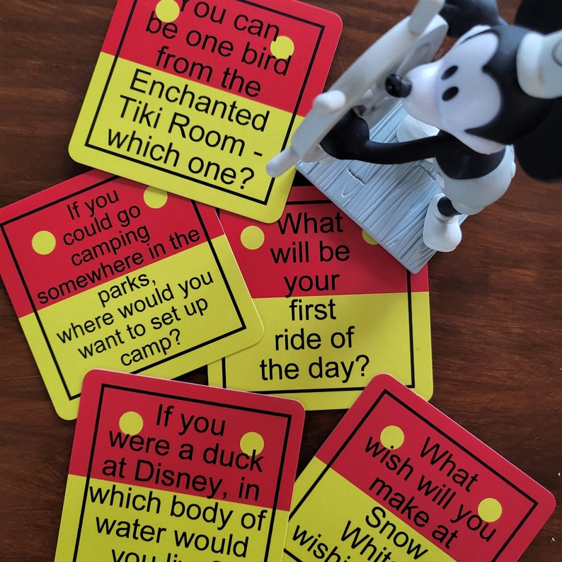 Disneyland Conversation Cards Set 1 Pocket Game Family - Etsy