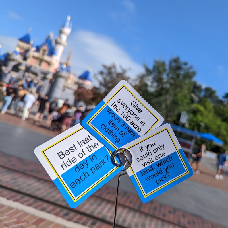 Disneyland Conversation Cards Set 3 Pocket Game Family - Etsy