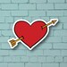 Heart Arrow Kiss-cut Stickers, Love Decal, Romantic Laptop Decal ...