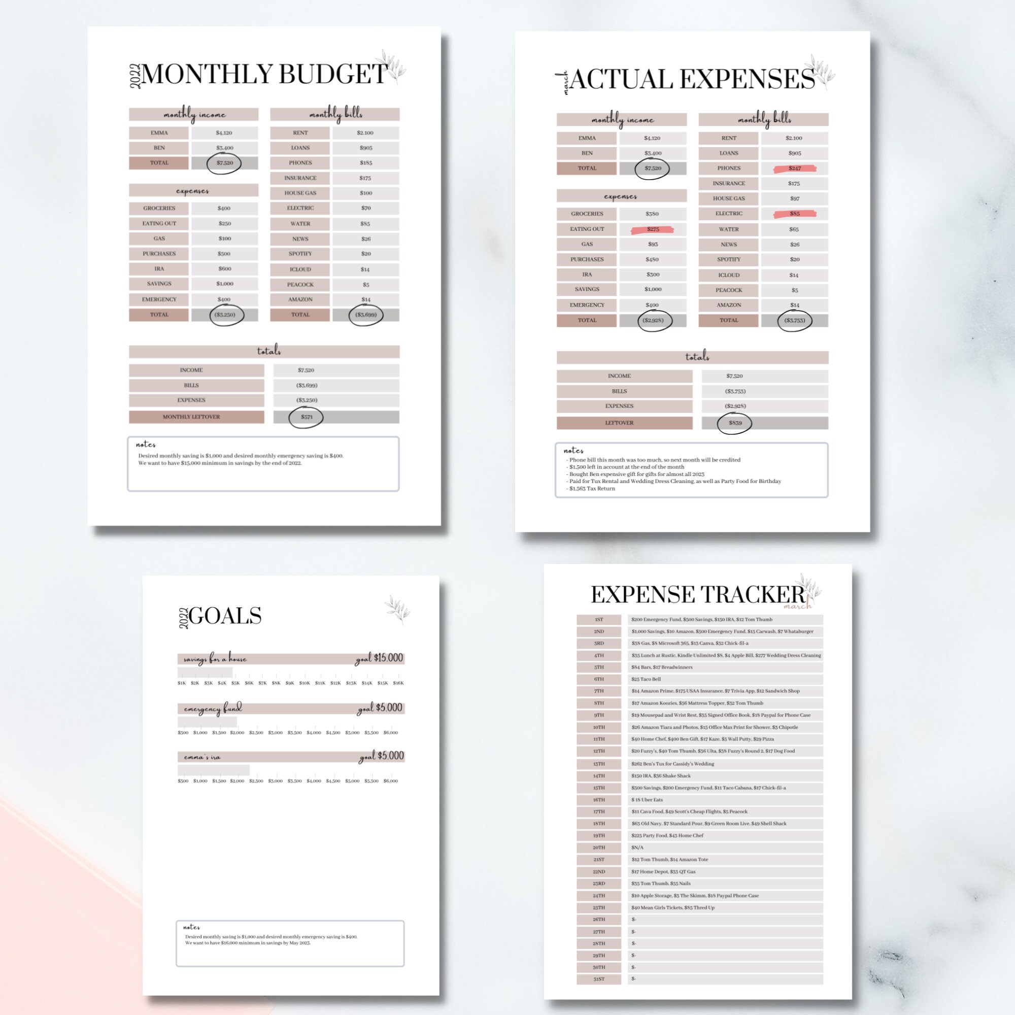 Monthly Budget Canva Template | User-friendly Budget Template, Money ...