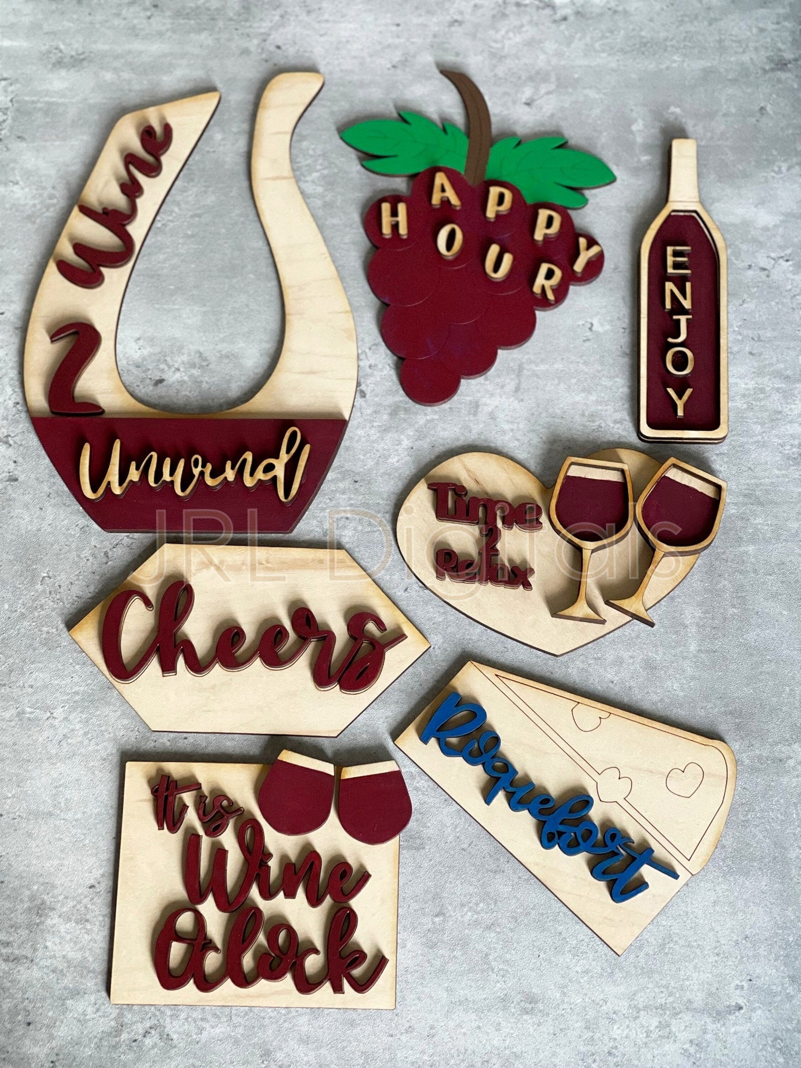 Wine Tier Tray SVG Wine Decanter Svg , Bottle and Happy Hour Sign Svg ...