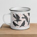 Raven Enamel Mug - 12oz Coffee Mug With Ravens - Camping Gift - Gift ...