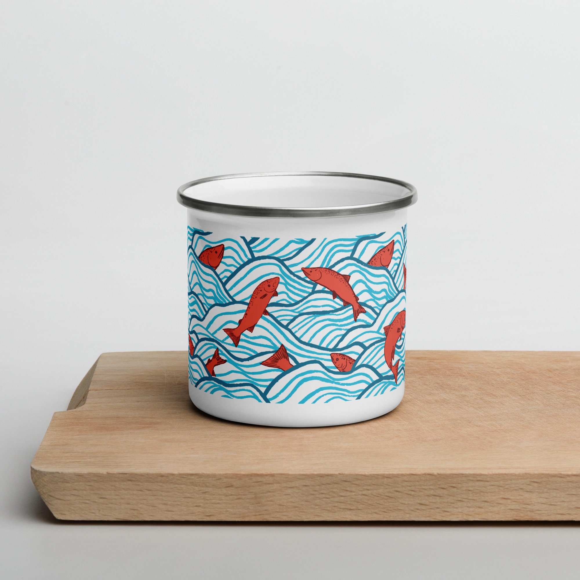 Salmon Cup - Fish Mug - Fisherman Camping Gift - Etsy