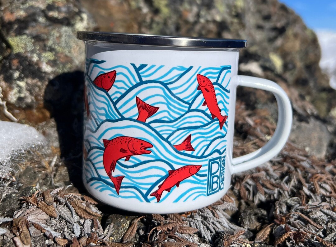 Salmon Cup - Fish Mug - Fisherman Camping Gift - Etsy