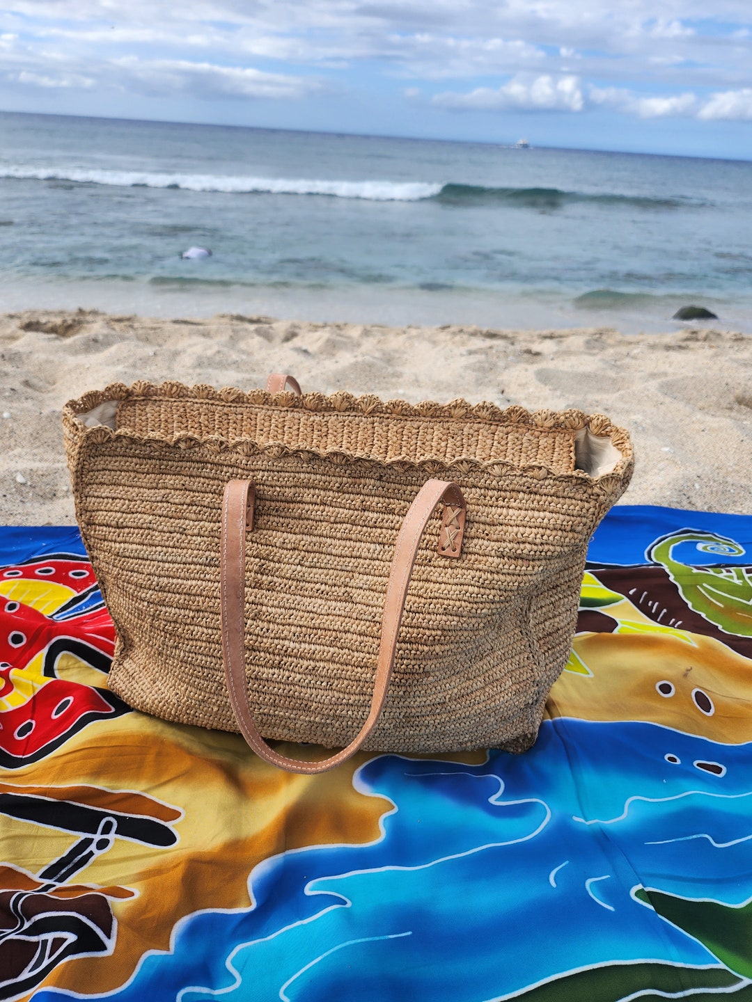 Bast-Einkaufstasche, Bast-Tasche, Bast-Tasche, Bast-Handtasche ...