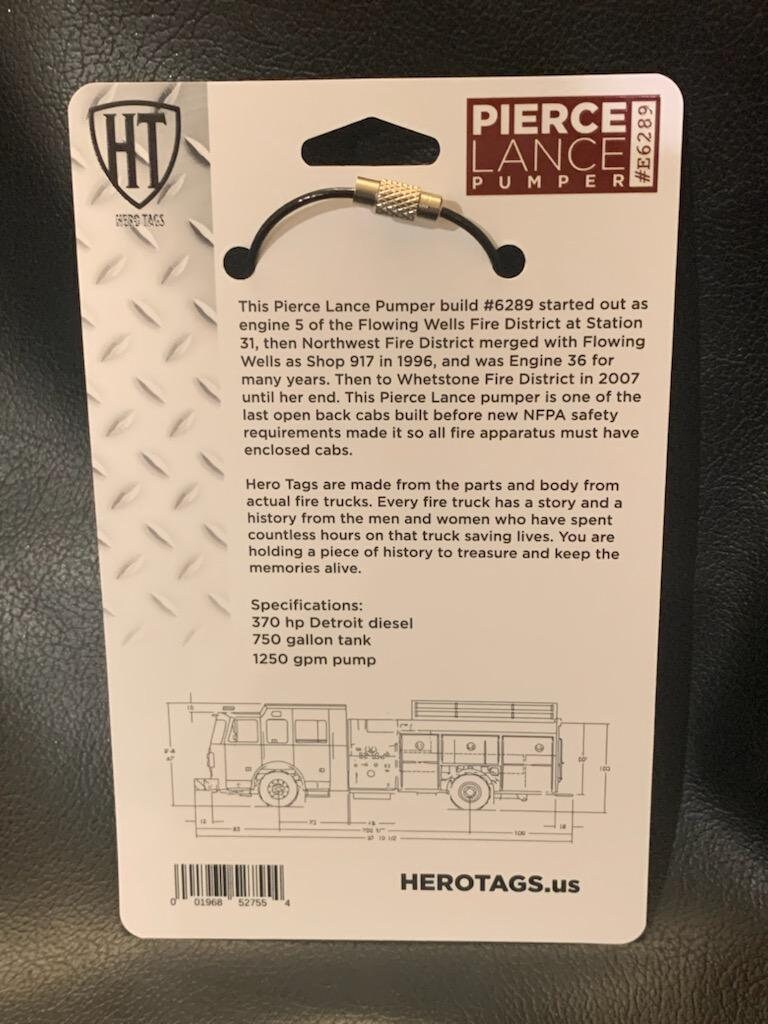 Hero Tags Real Skin From a Real Fire Truck "black Steel" Tag - Etsy
