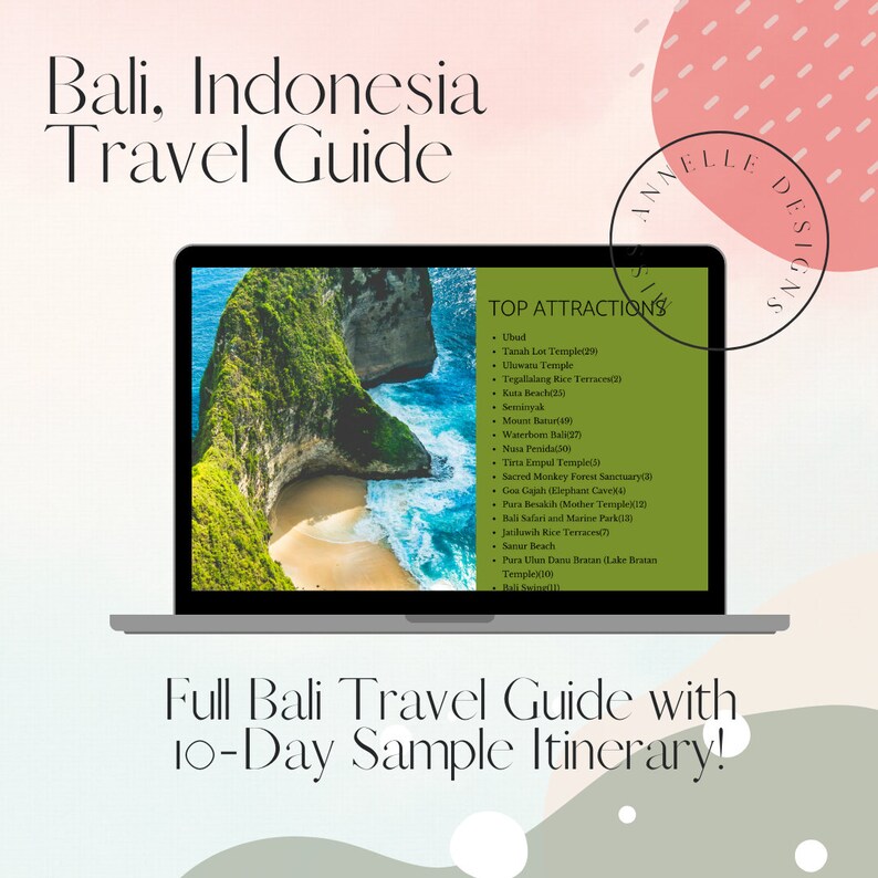 Bali, Indonesia | Travel Guide, Editable Travel Itinerary, Fillable PDF ...