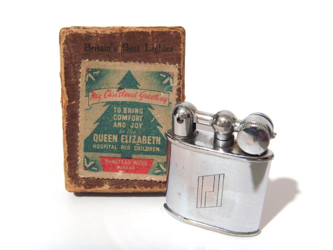 THE BEDFORD BIJOU Vintage 1930s Art Deco Ladies Lift Arm Petrol Lighter ...