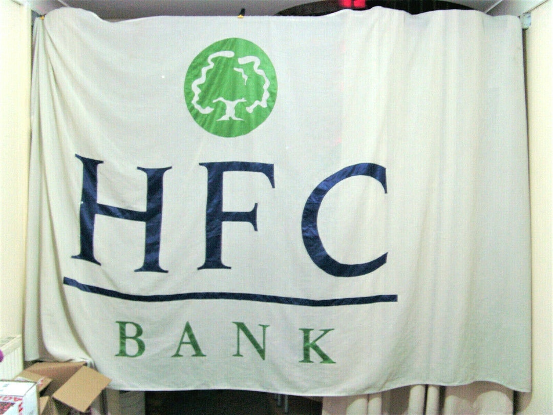 Massive 12ft X 6ft H.F.C. BANK Flag Flown at Winkfield Headquarters ...