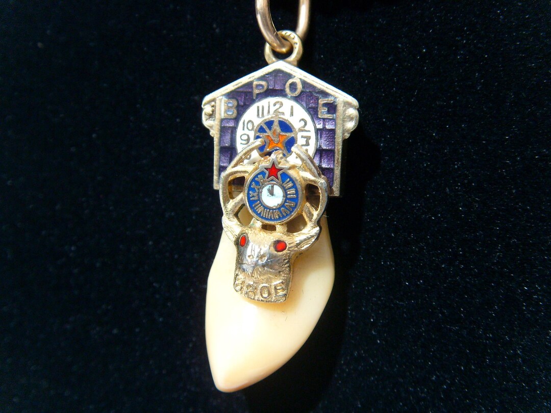 Vintage 10K Gold BPOE Benevolent and Protective ORDER of ELKS Tooth ...