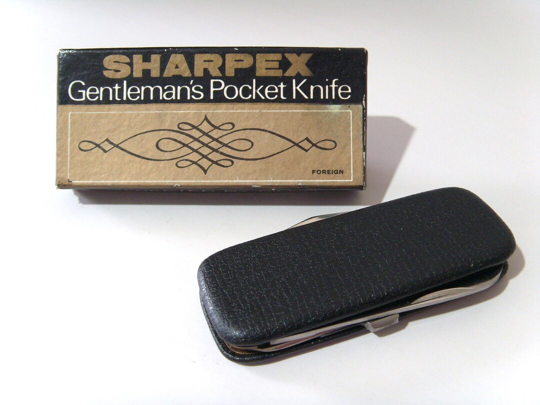 Vintage 1970s 80s SHARPEX Gentlemans Pocket Kn'fe Multi Tool Marketed ...