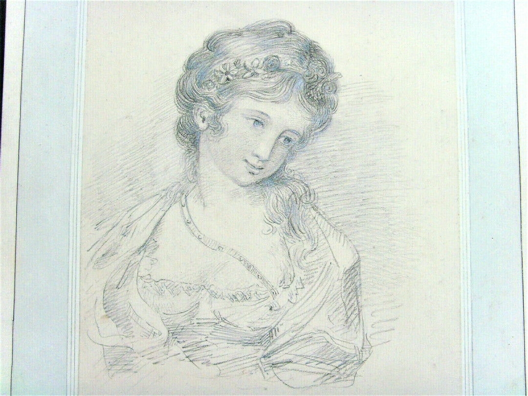 Antique Victorian C1890s Risque Erotic Pencil Drawing Of A Etsy Uk
