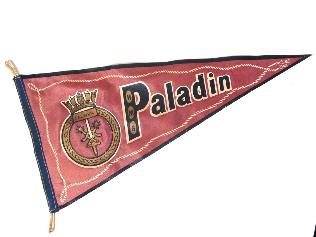 Vintage C.1970s HMS PALADIN Navy Pennant Flag 16.5 Inch Length G69 P ...
