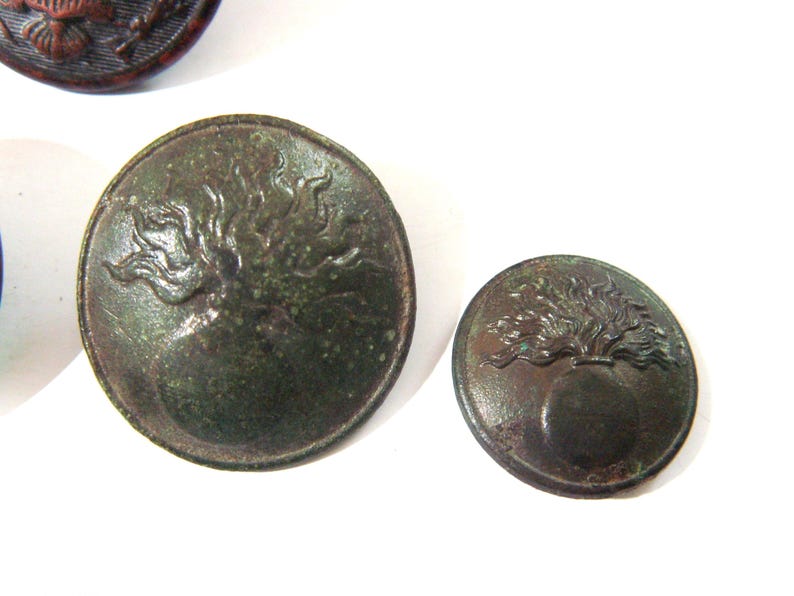 WW1 Era Military Buttons From All Sides UK British Imperial Germany ...