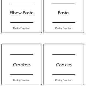 Minimalist Pantry Labels 4x4 - Etsy
