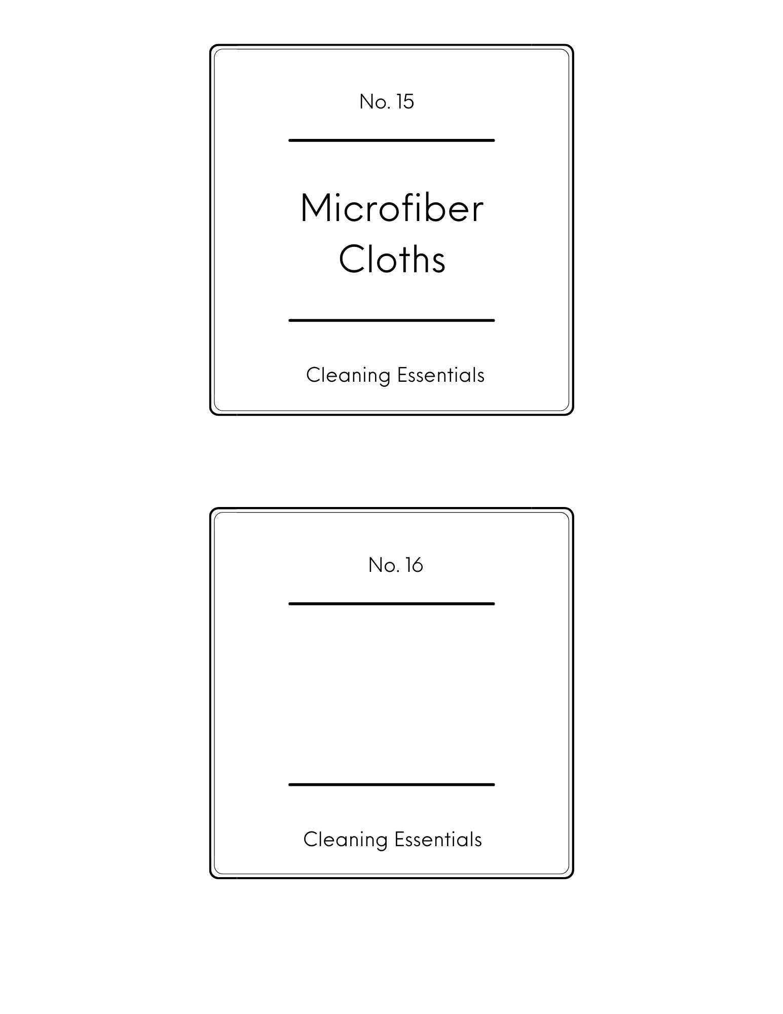 Minimalist Cleaning Labels - 4x4" - Etsy