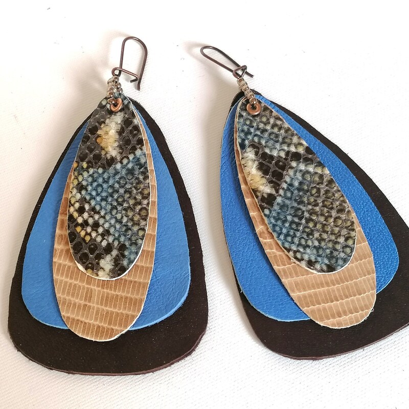 Snakeskin Earrings - Etsy