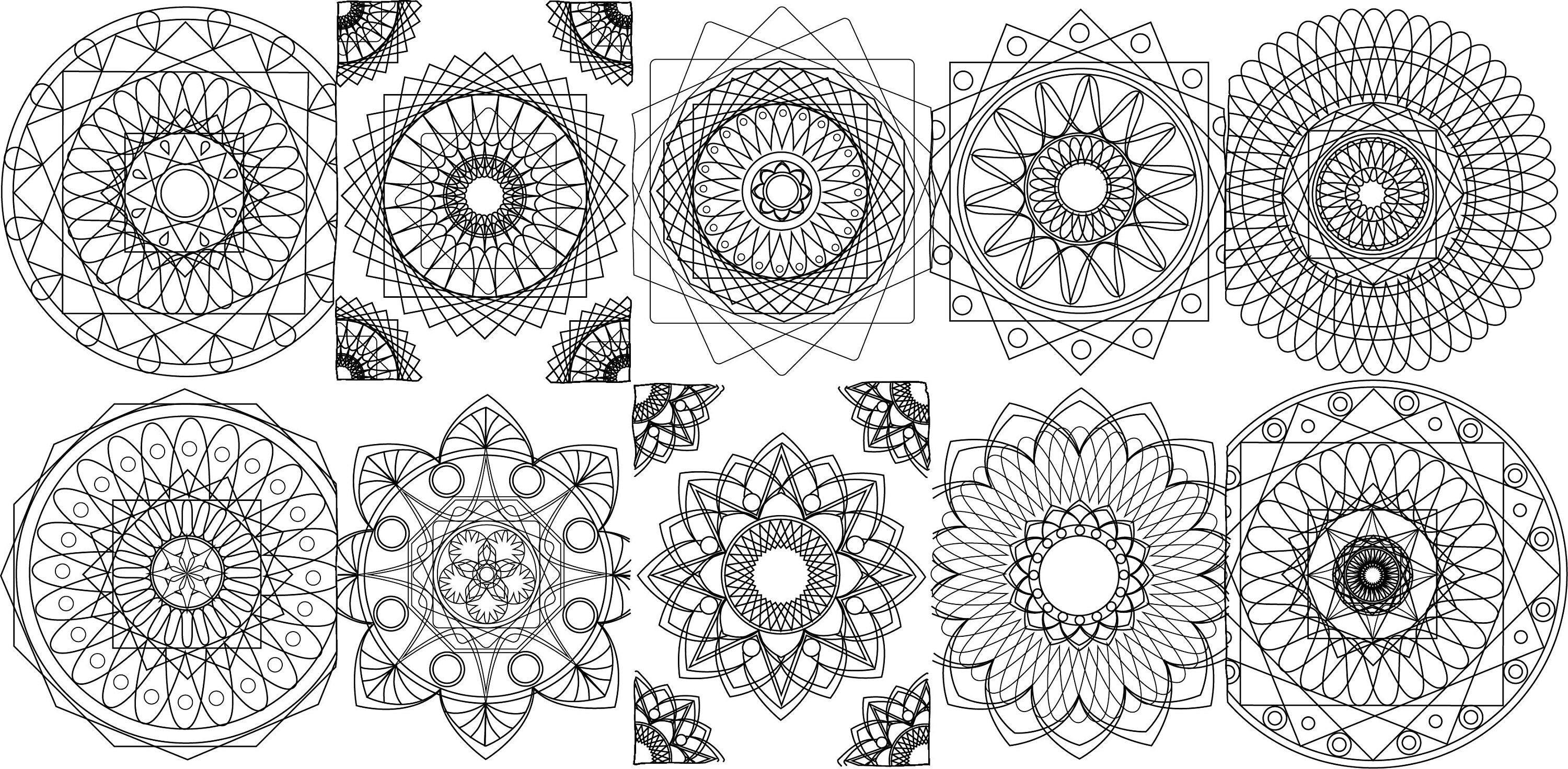 10 Printable Mandala Patterns - Etsy