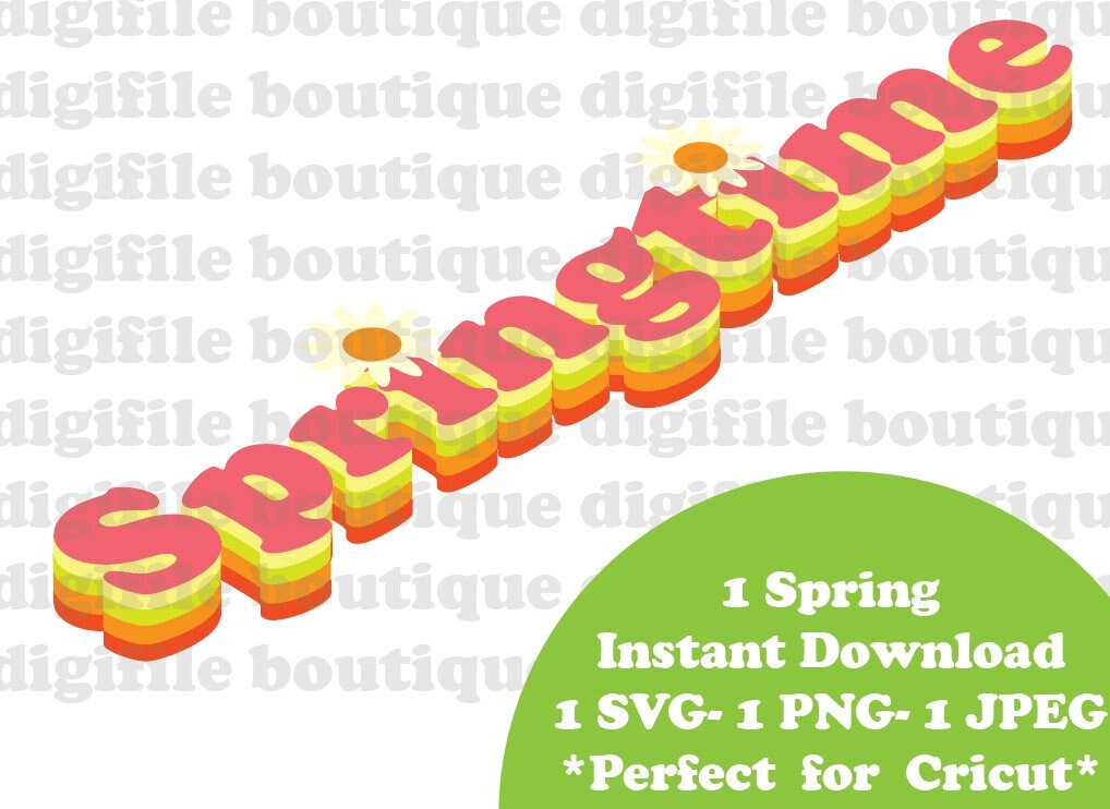 1 Spring SVG File, Spring SVG Cricut Cut Files, Springtime Clipart ...