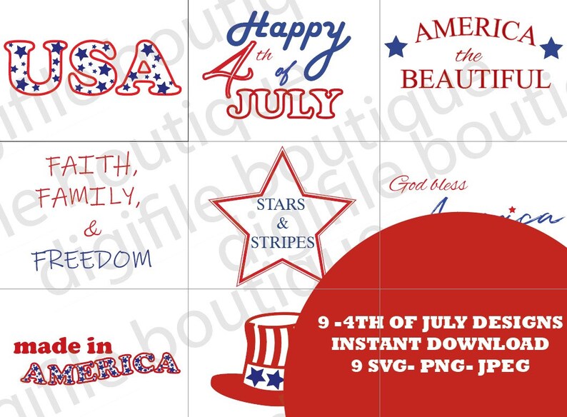 4th of July SVG File 4th of July SVG Cricut Cut Files 4th of - Etsy