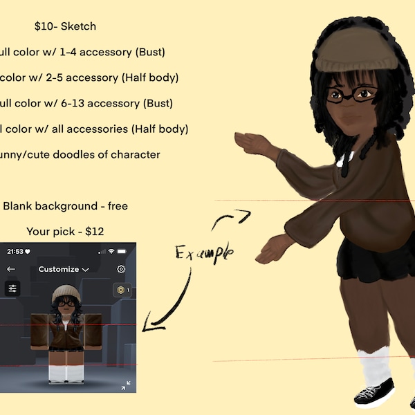 Roblox Art Commissions - Etsy