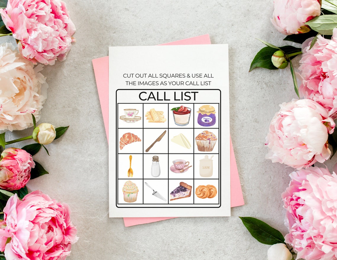 Tea Party Bingo Cards: 30 Printable Bingo Cards; High Tea Party ...