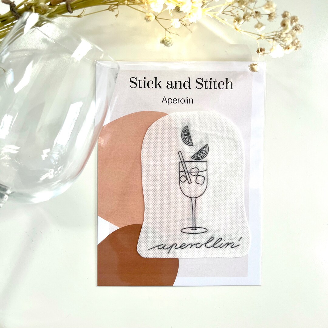 Stick and Stitch Aperolin for Aperol Lovers Embroidery - Etsy
