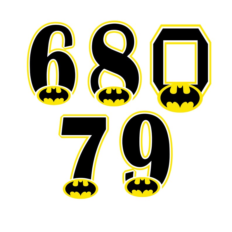 Batman Numbers 0-9 Signal Sign - Etsy Australia