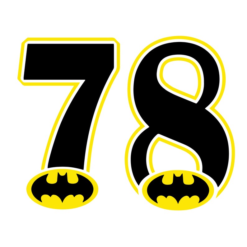 Batman Numbers 0-9 Signal Sign - Etsy Australia