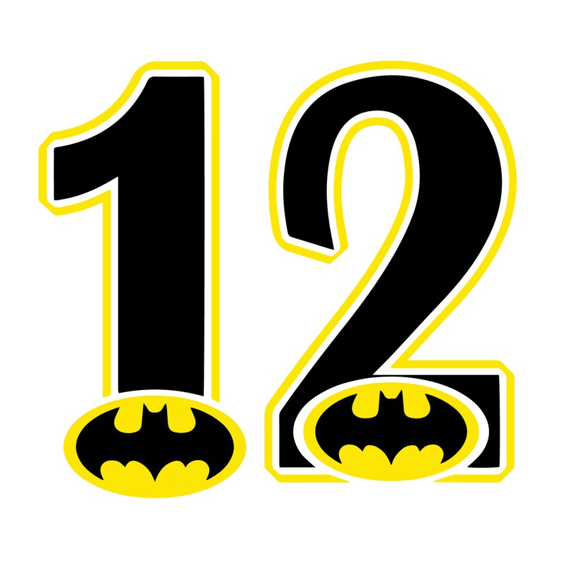 Batman Numbers 0-9 Signal Sign - Etsy Australia