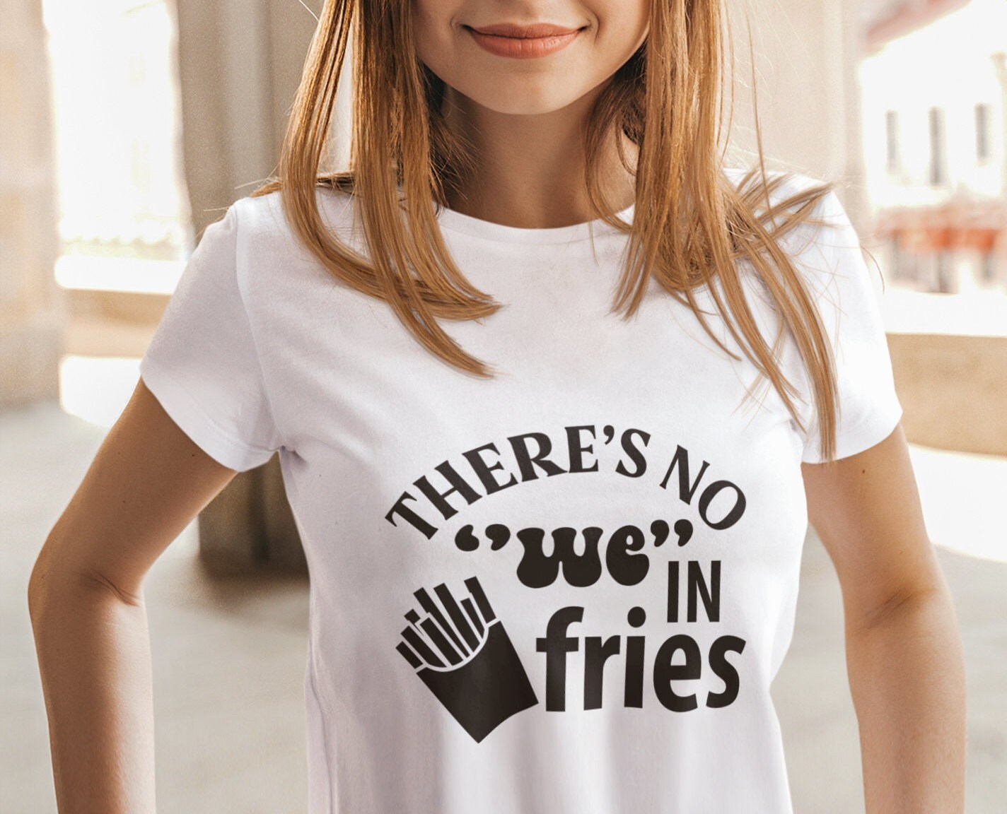 There's No We in Fries - Etsy